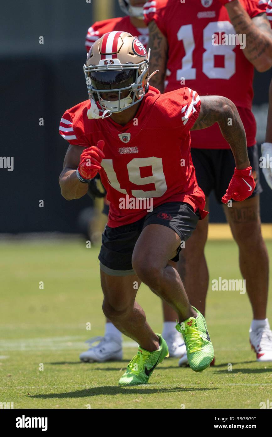 June 4, 2025; Santa Clara, CA, USA; San Francisco 49ers wide receiver ...