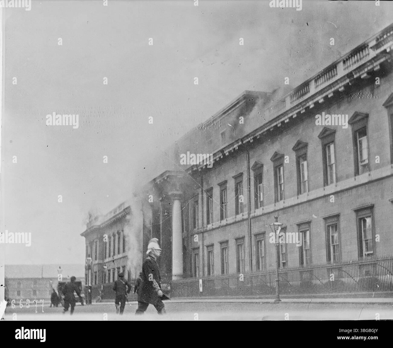 25 May 1921, Dublin, Ireland: The Custom House in flames. during the ...