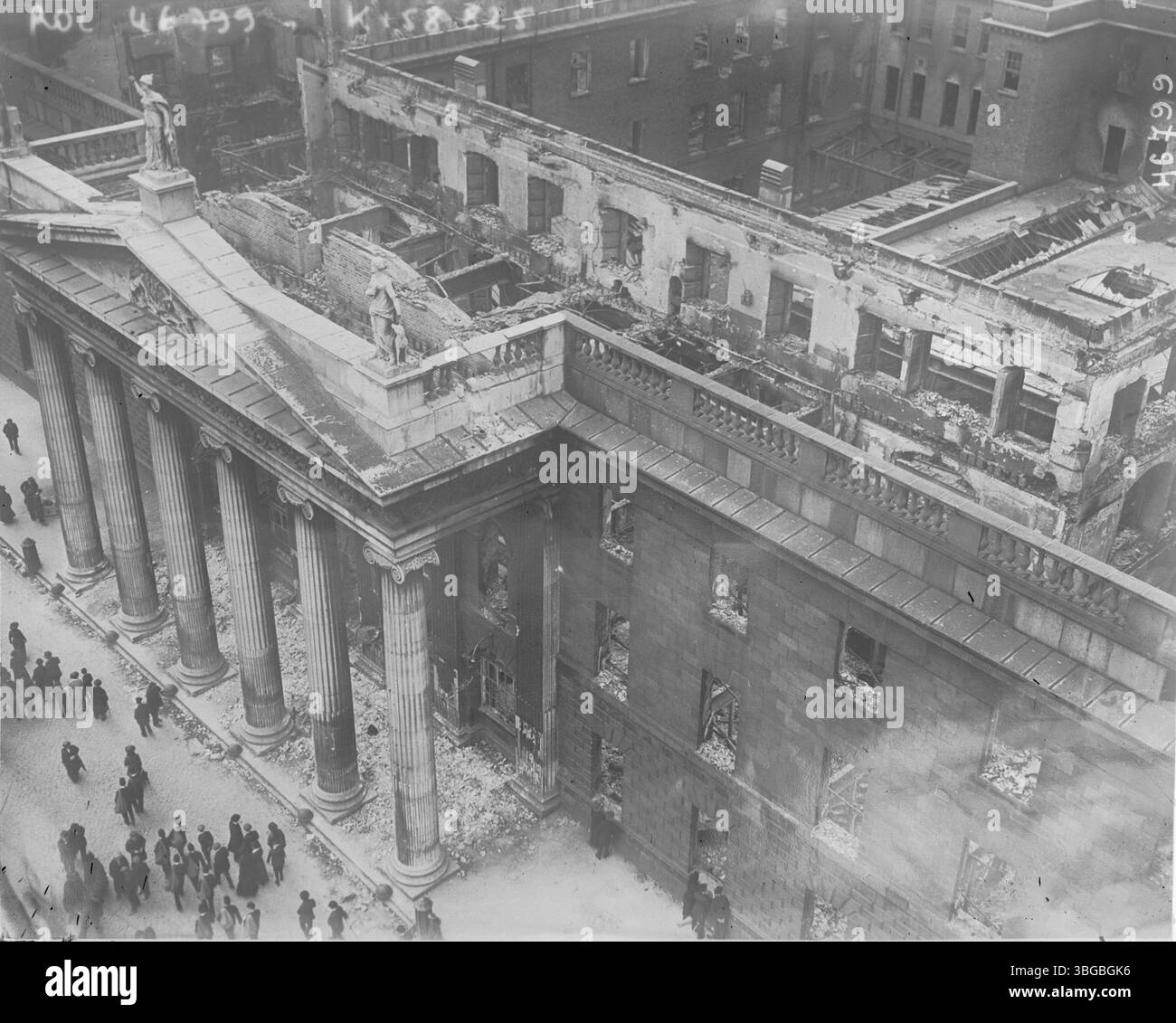 Dublin, Ireland, May 1916:, Damaged Buidings following Riots of Easter ...