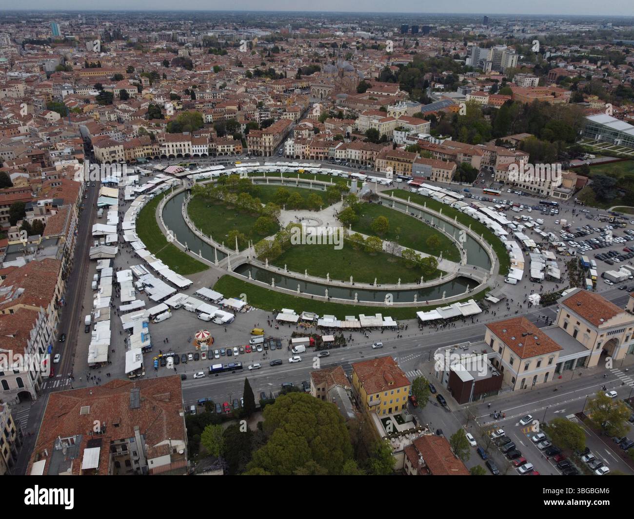 Aerial view of Prato della Valle in Padova, showcasing one of Europe’s ...