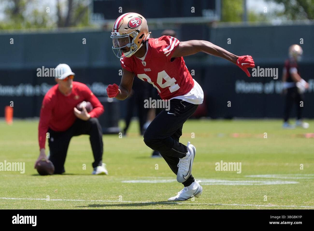 San Francisco 49ers wide receiver Russell Gage Jr. runs during NFL ...