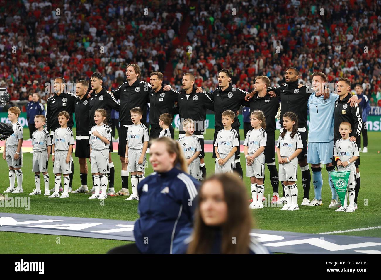Munich, Germany. 4th June, 2025. Germany team group line-up (GER) Football/Soccer : UEFA ...