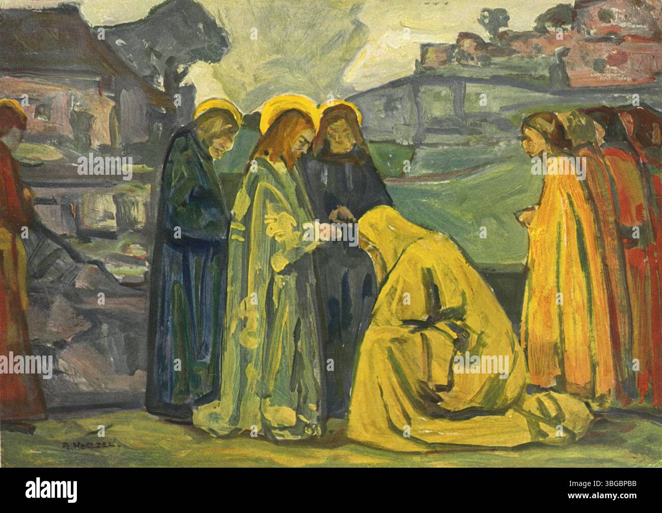 Christ and the Canaanite Woman. Artwork by German Painter Adolf Richard ...