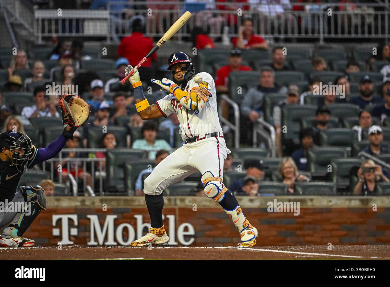 ATLANTA, GA - JUNE 04: Atlanta Braves outfielder Ronald Acuña Jr. (13 ...