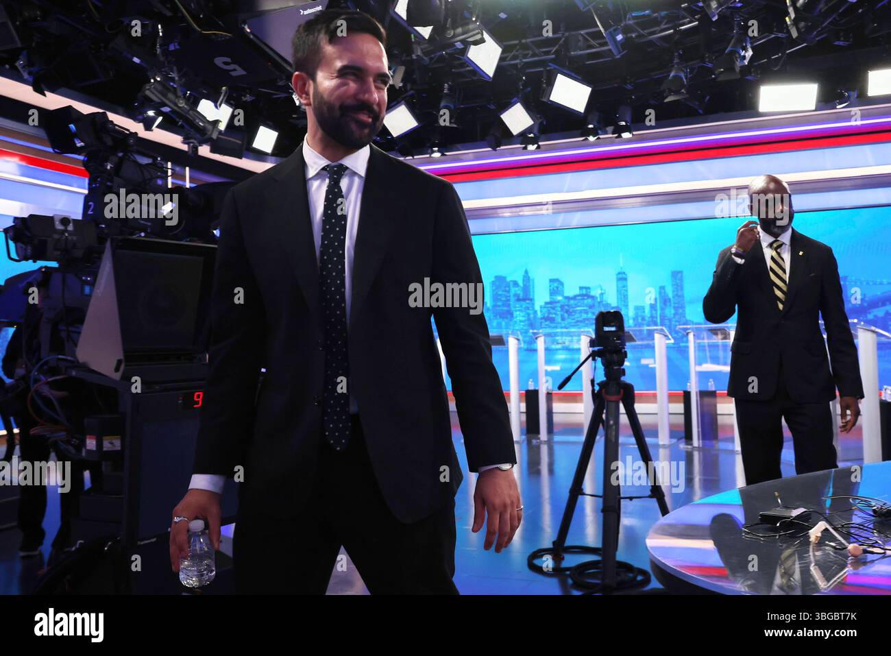 Democratic mayoral candidates Zohran Mamdani, left, and Michael Blake ...