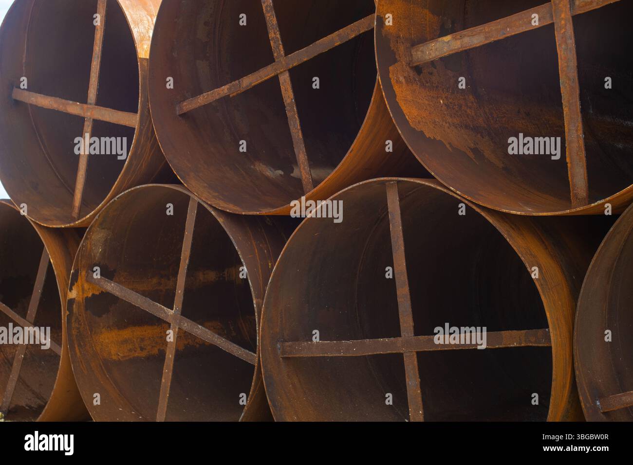 large diameter metal casing pipes. They are used in bridge construction ...