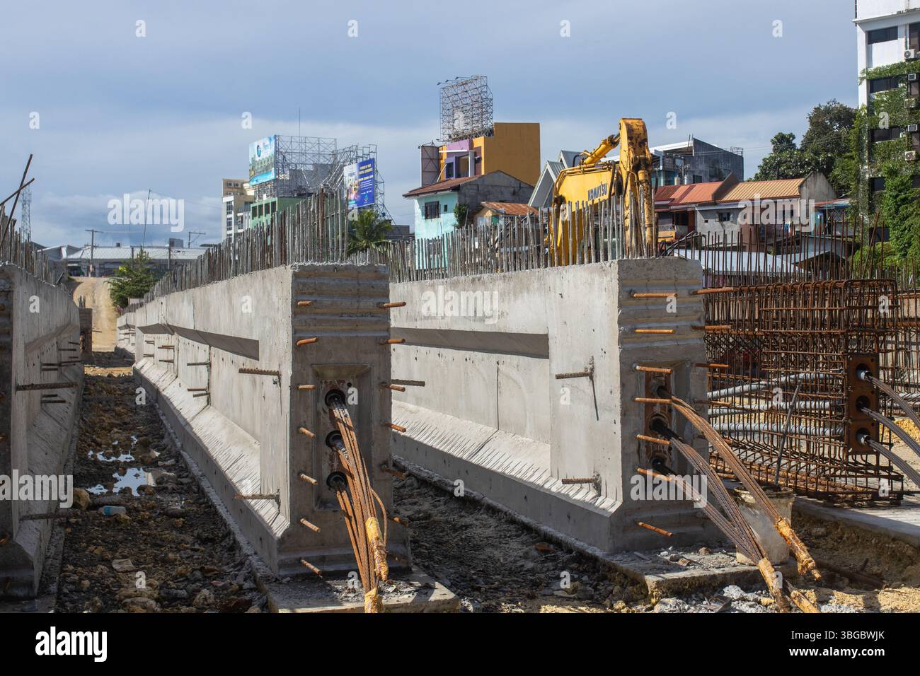 Fabrication of the reinforcement of the superstructure (upper part of ...