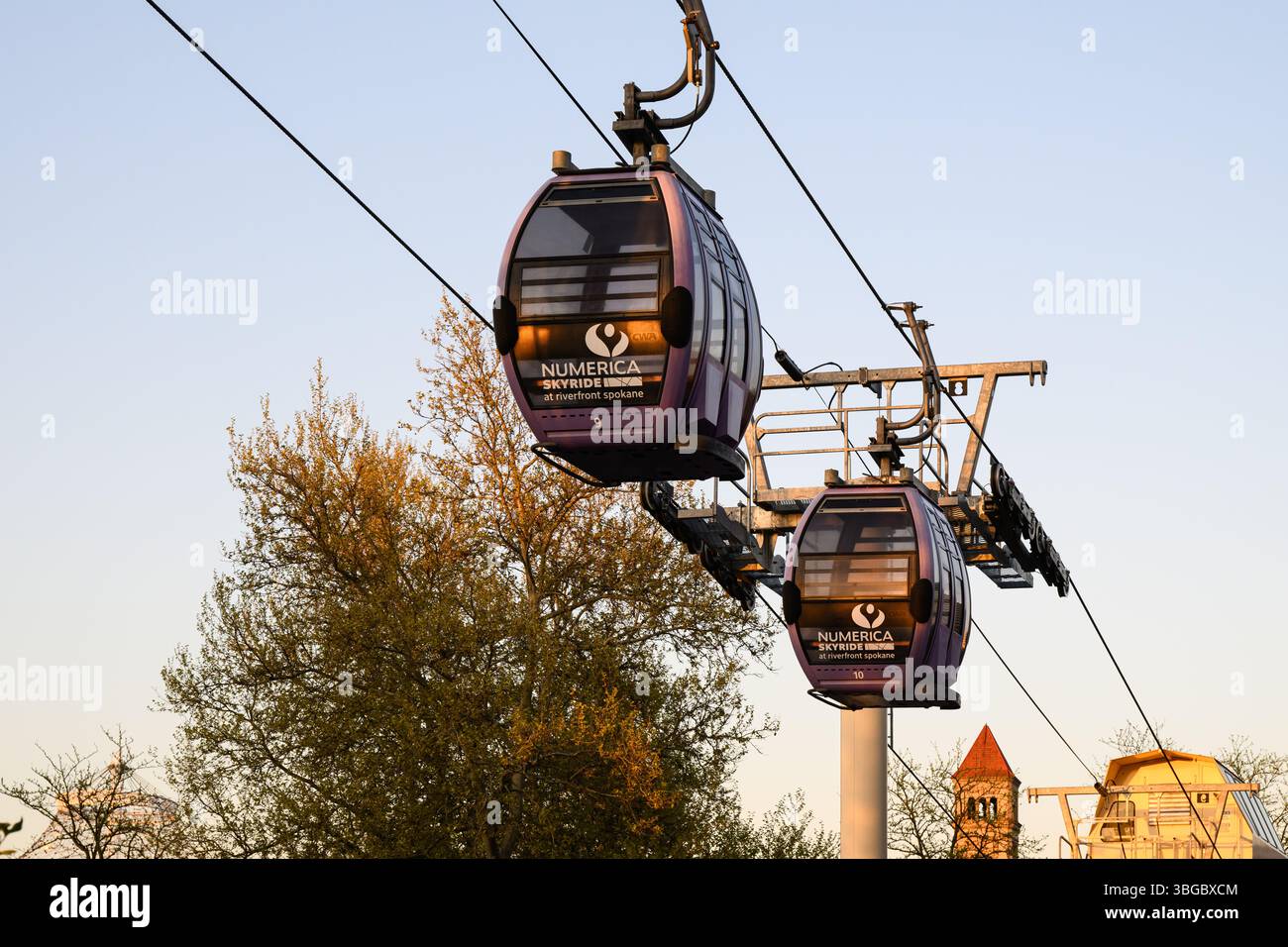 Spokane, WA, USA - May 1, 2025; Numerica Skyride at Riverfront Spokane ...