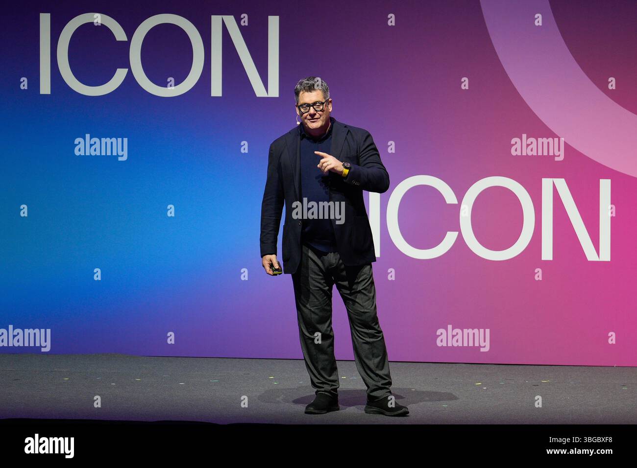 Marks Ritson, Marketing Professor, addresses the audience during the ...