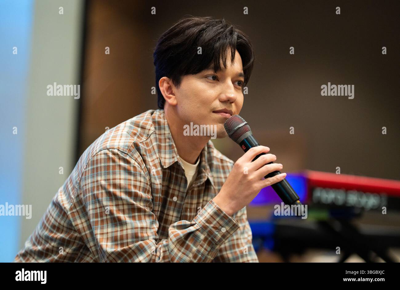 LONDON, UK - June 04: DIMASH QUDAIBERGEN speaks to fans during a Q&A on ...