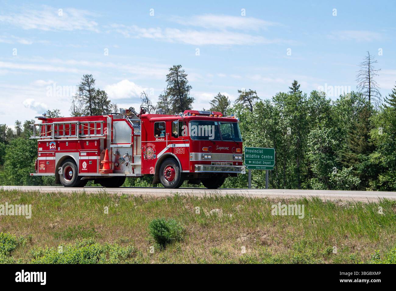 Prince Albert, Can. 04th June, 2025. Volunteer firefighters from ...