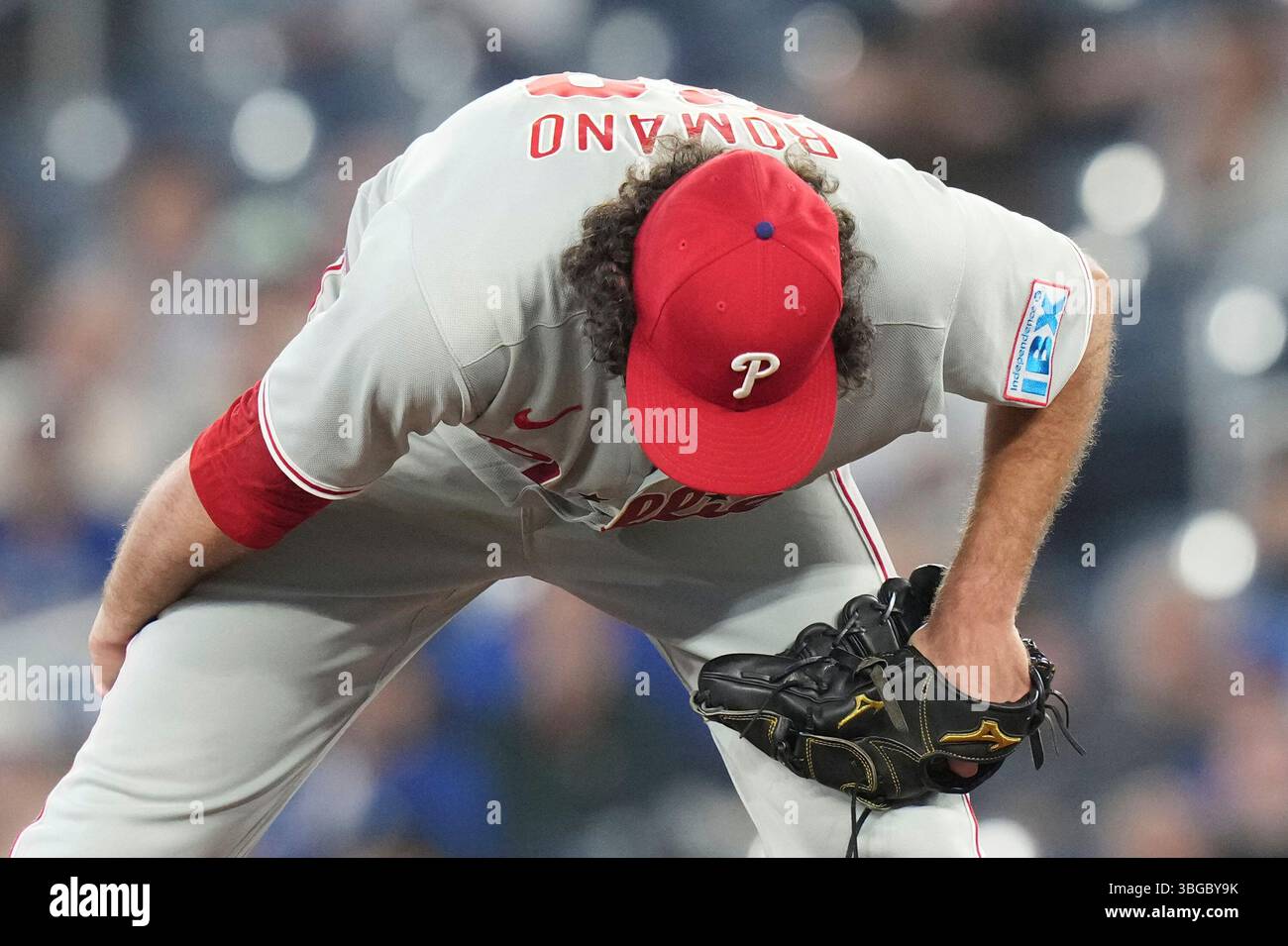 Philadelphia Phillies pitcher Jordan Romano (68) pauses on the mound as ...