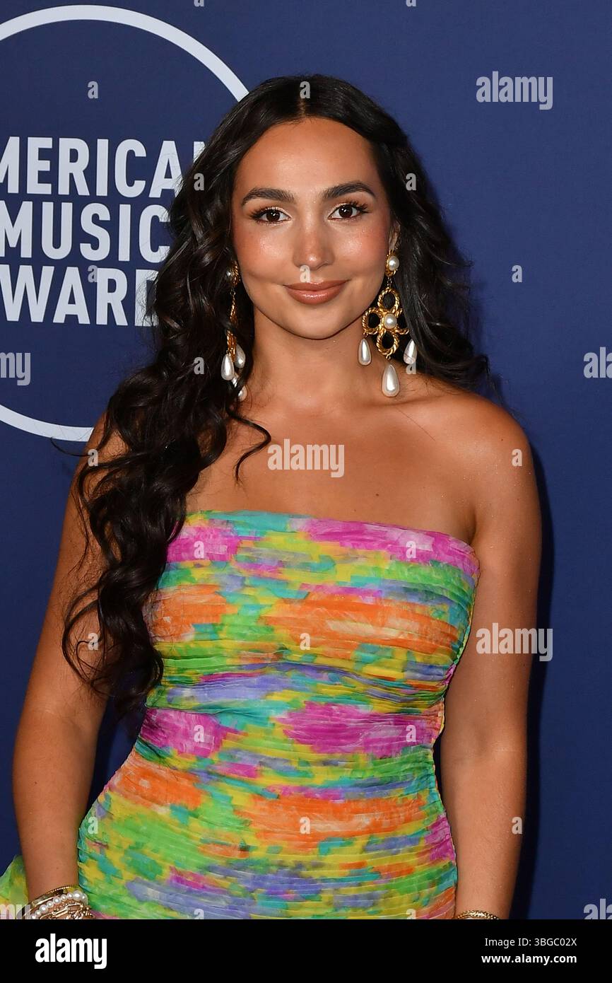 Emily Bear attends the 2025 American Music Awards at Fontainebleau ...