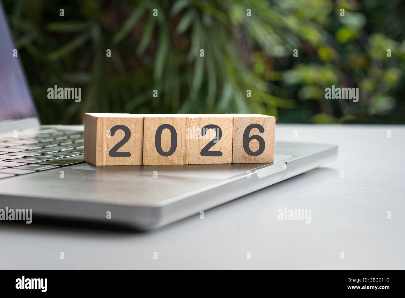 Year 2026 wooden blocks hi-res stock photography and images - Alamy