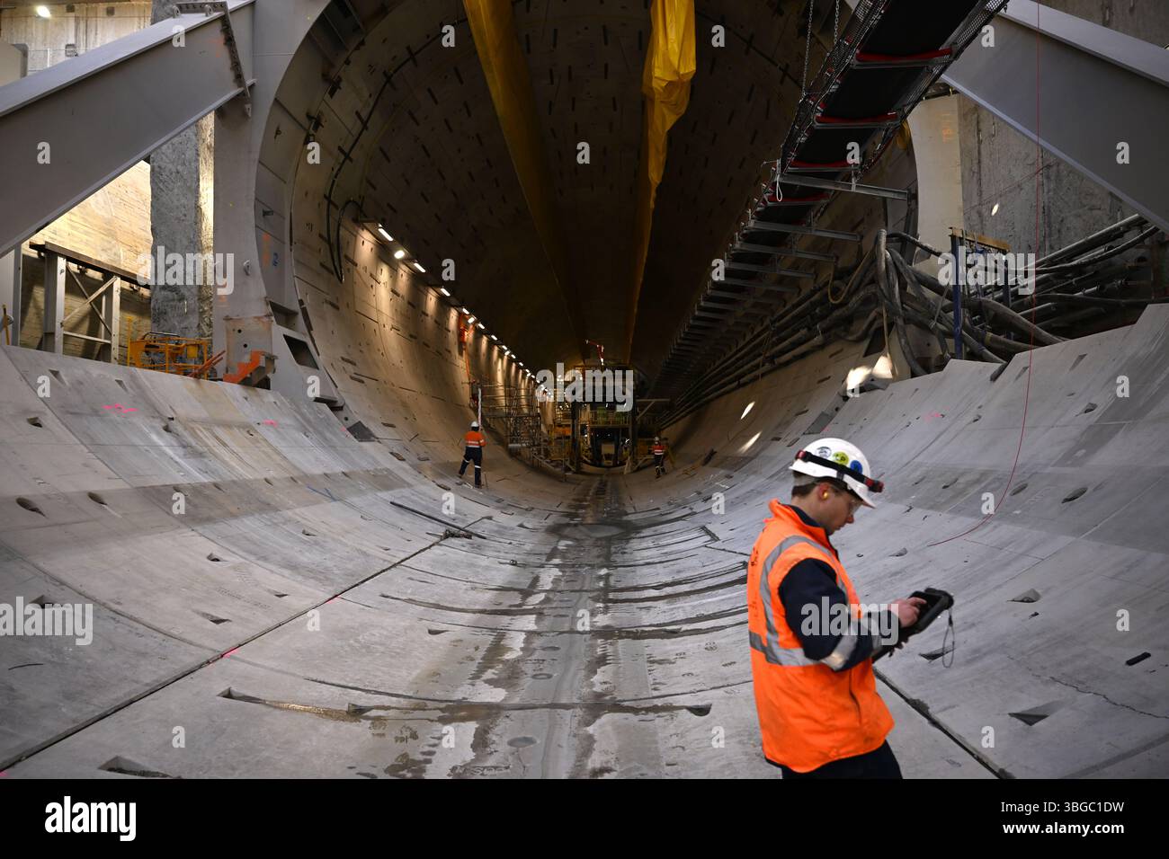 Melbourne, Australia. 05th June, 2025. Construction work during a tour ...