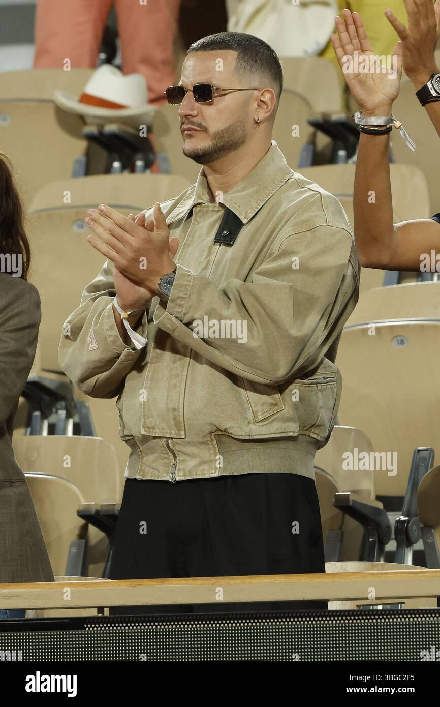 DJ Snake aka William Grigahcine attends the victory of Novak Djokovic ...