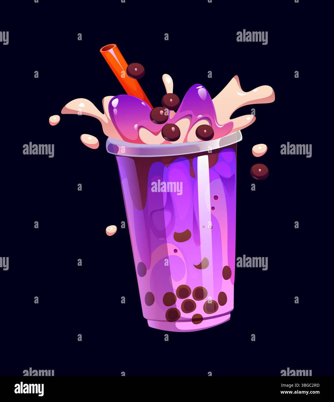 Milky purple liquid splash in hi-res stock photography and images - Alamy
