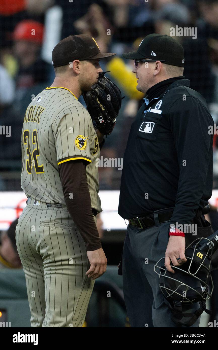 SAN FRANCISCO, CA - JUNE 02: San Diego Padres pitcher Stephen Kolek (32 ...