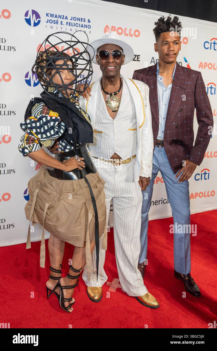 New York, USA. 04th June, 2025. Kwanza Jones, Dapper Dan and Tau Loving ...