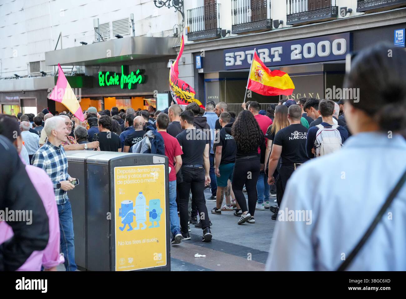 Madrid, Spain - May 23, 2025: Peaceful Remigración (Remigration) march ...