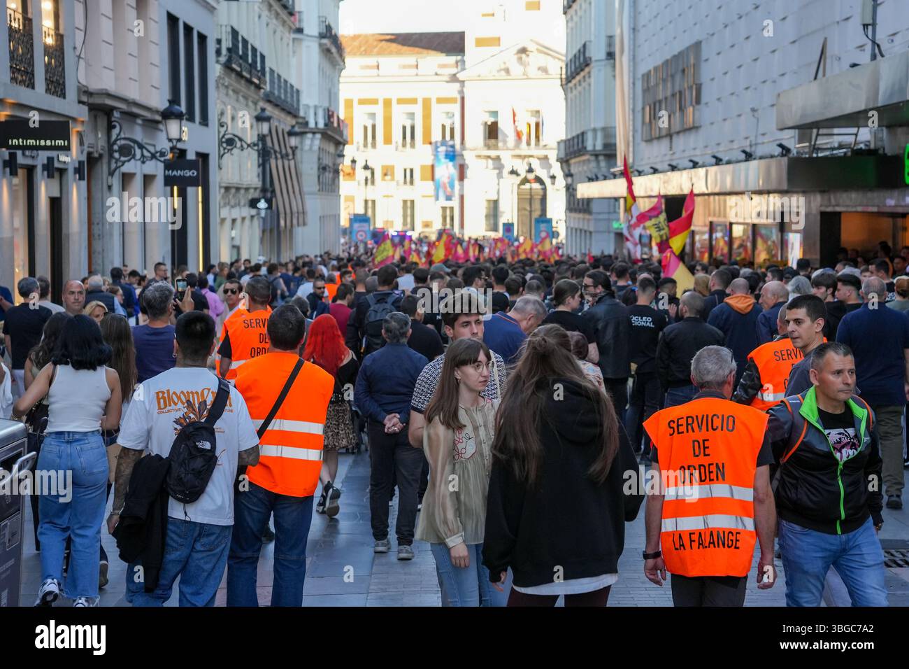 Madrid, Spain - May 23, 2025: Peaceful Remigración (Remigration) march ...