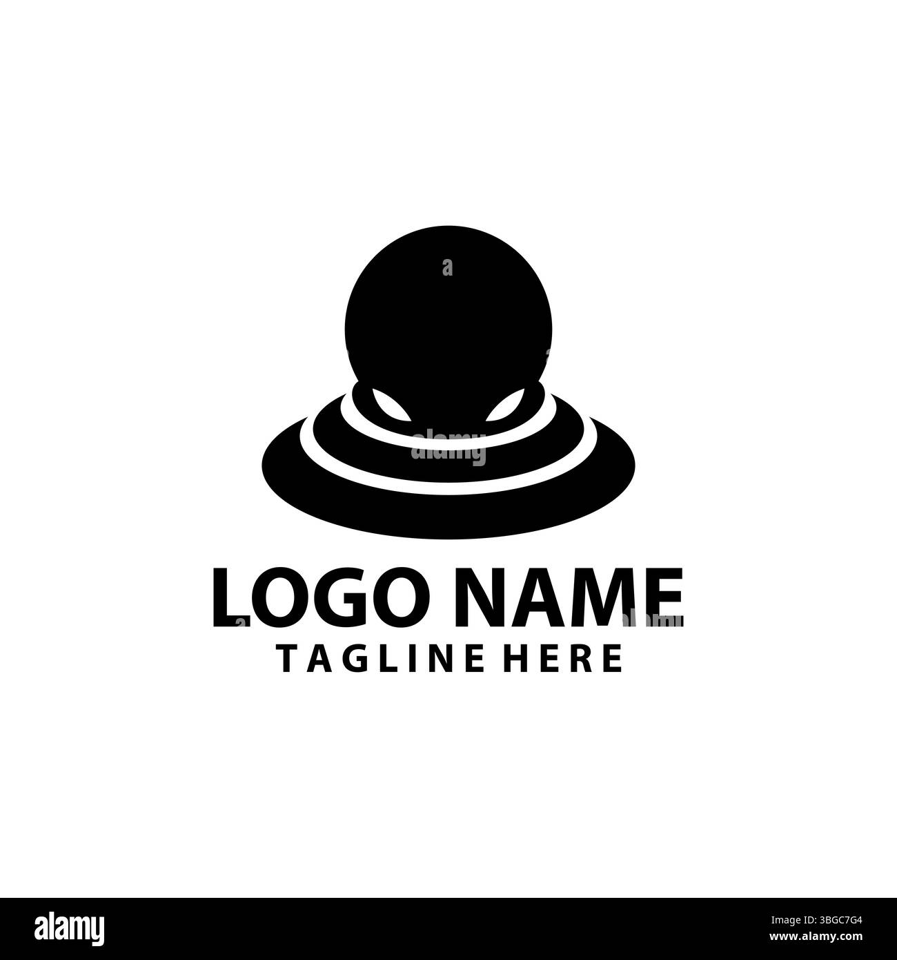ufo octopus logo design vector Stock Vector Image & Art - Alamy