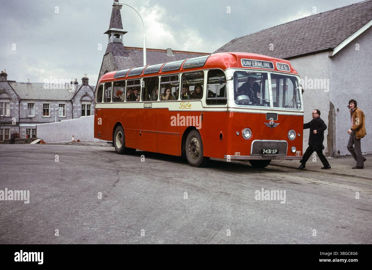 Scotland, UK - 1973: Vintage image of an AEC Reliance 2MU3RV bus in ...