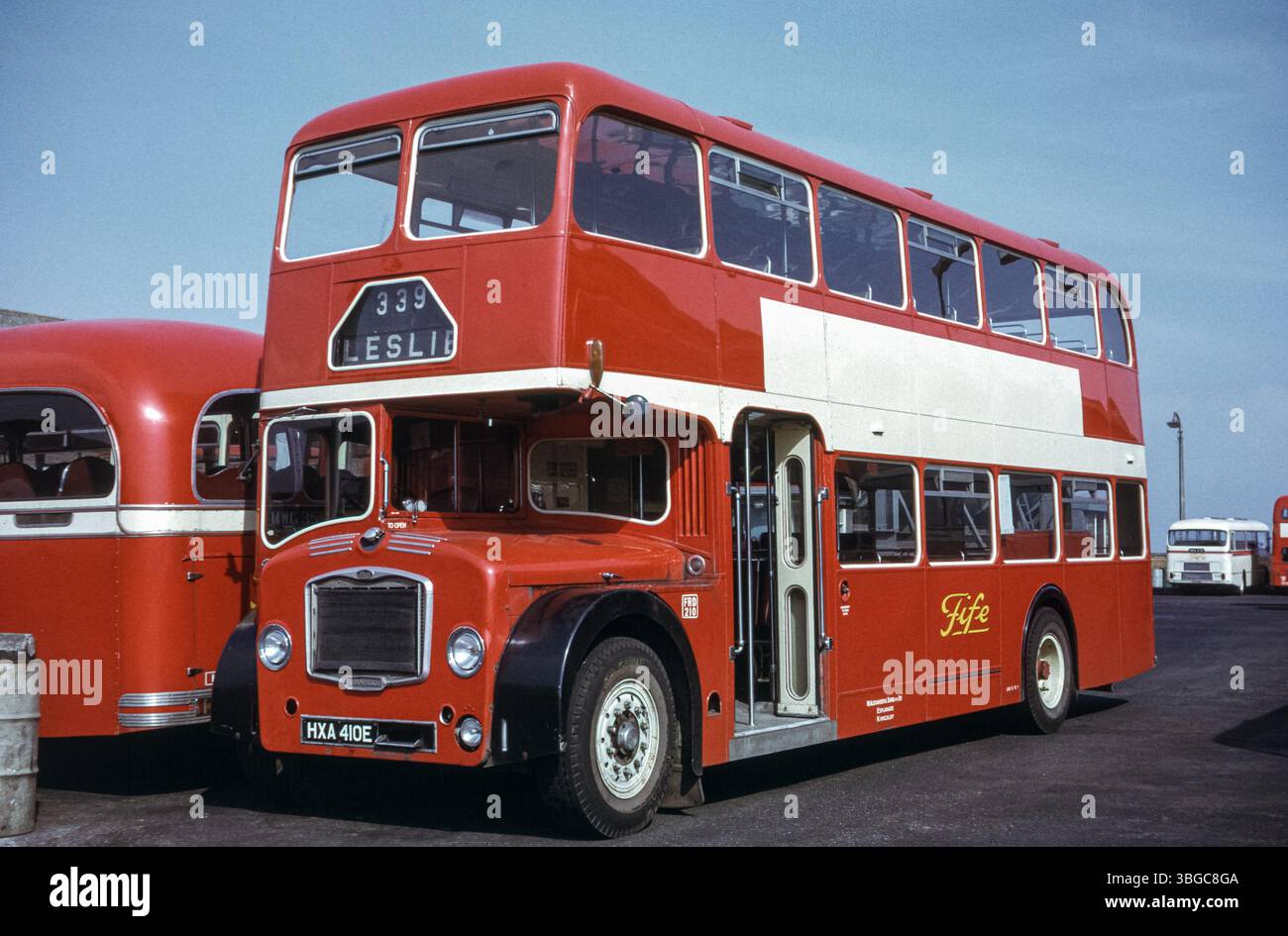 Scotland, UK - 1973: Vintage image of a Bristol FLF6G Lodekka bus in ...