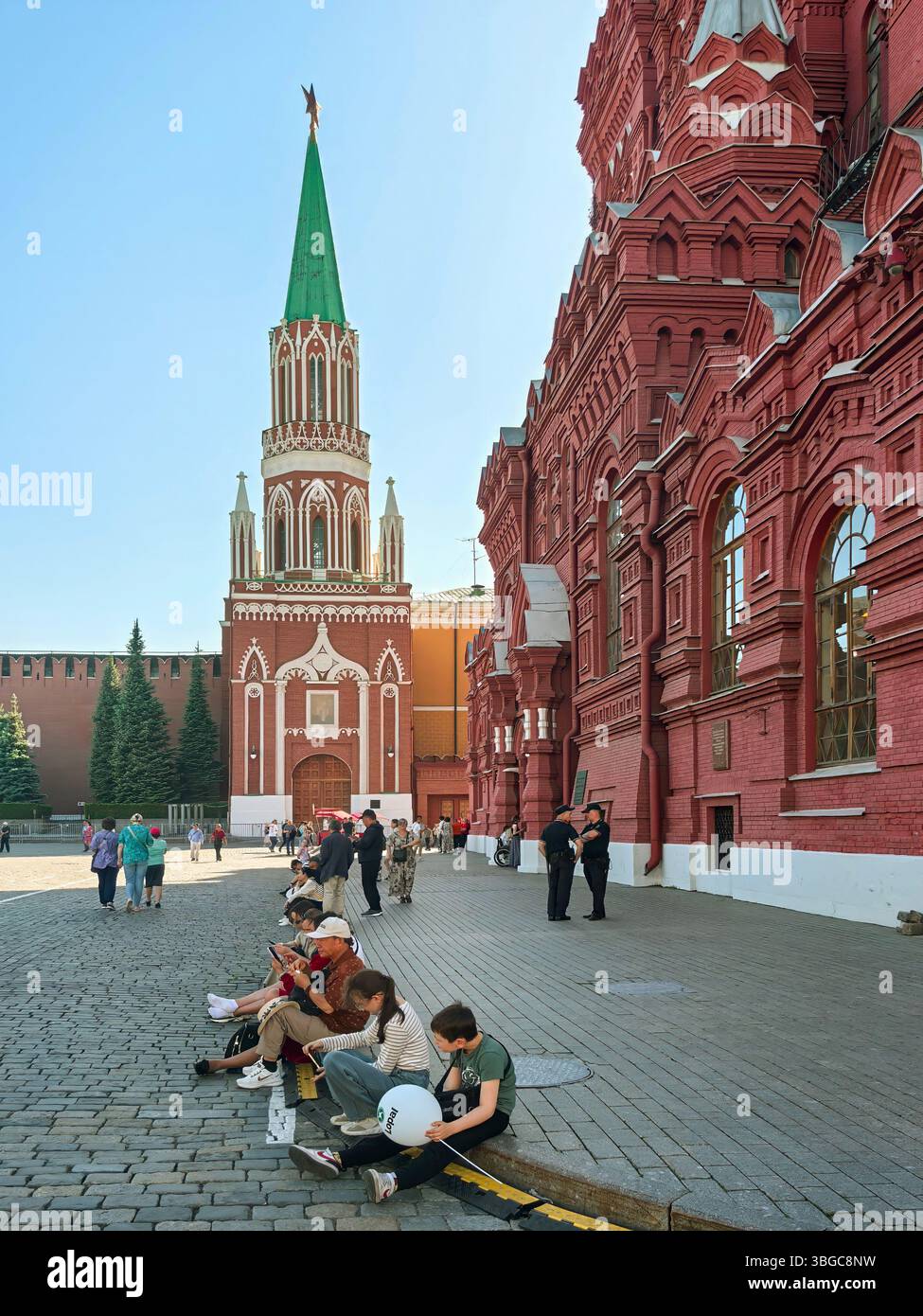 Moscow, Russia - May 28, 2025. Tourists Relaxing Outside Historic ...