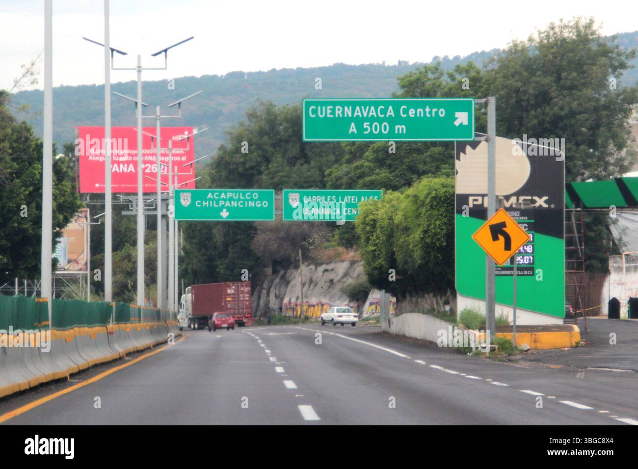 Cuernavaca, Morelos, Mexico - May 25, 2025: Directional signs on the ...