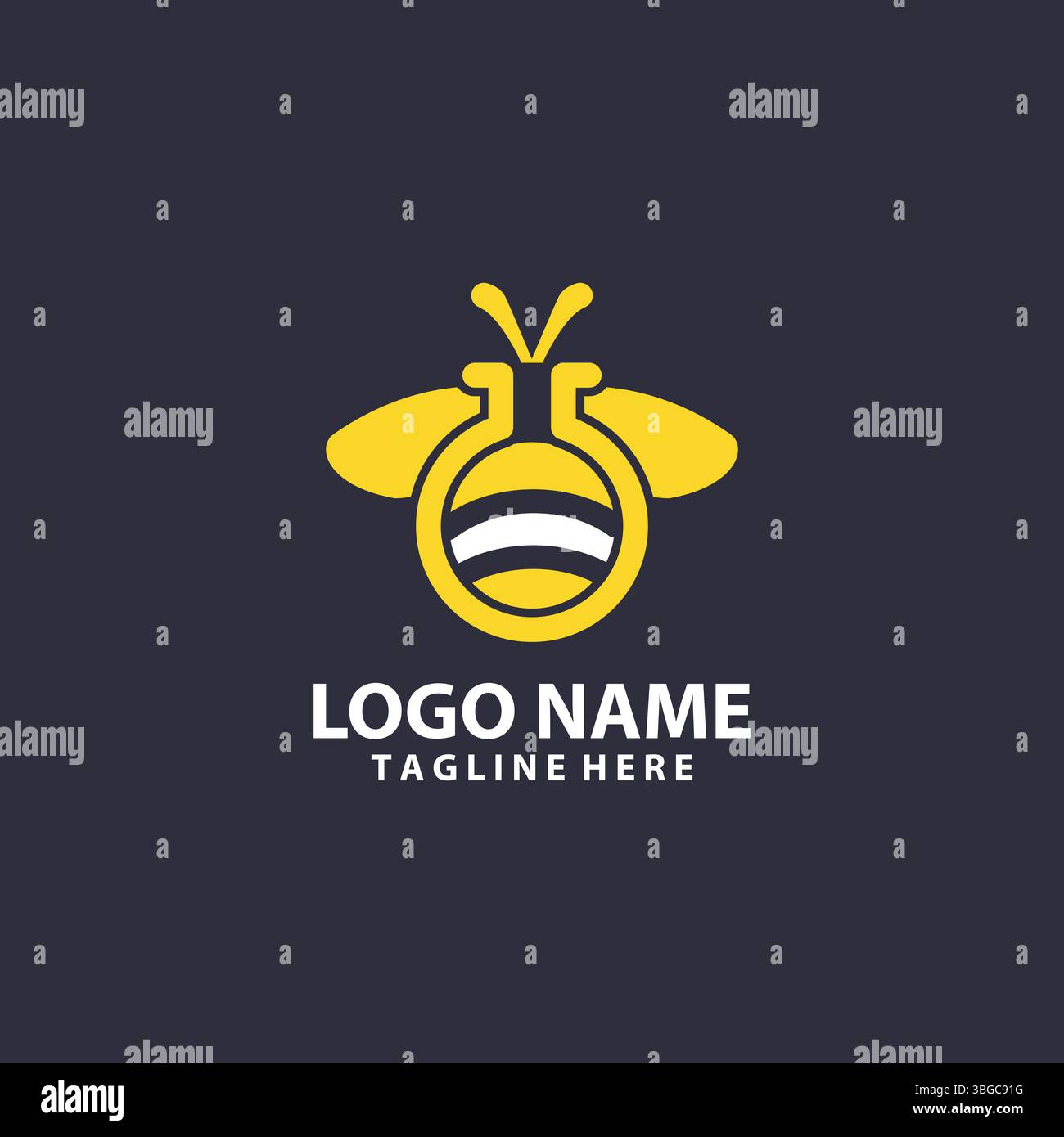 lab bee logo design vector Stock Vector Image & Art - Alamy