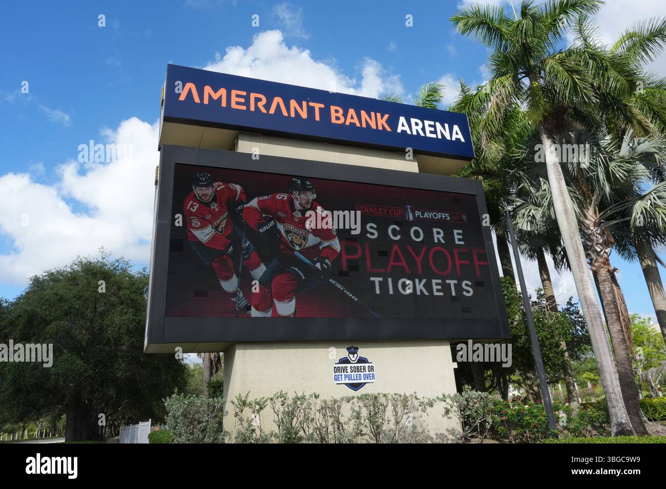 A Florida Panthers Stanley Cup Playoffs ticket advertisement on the ...