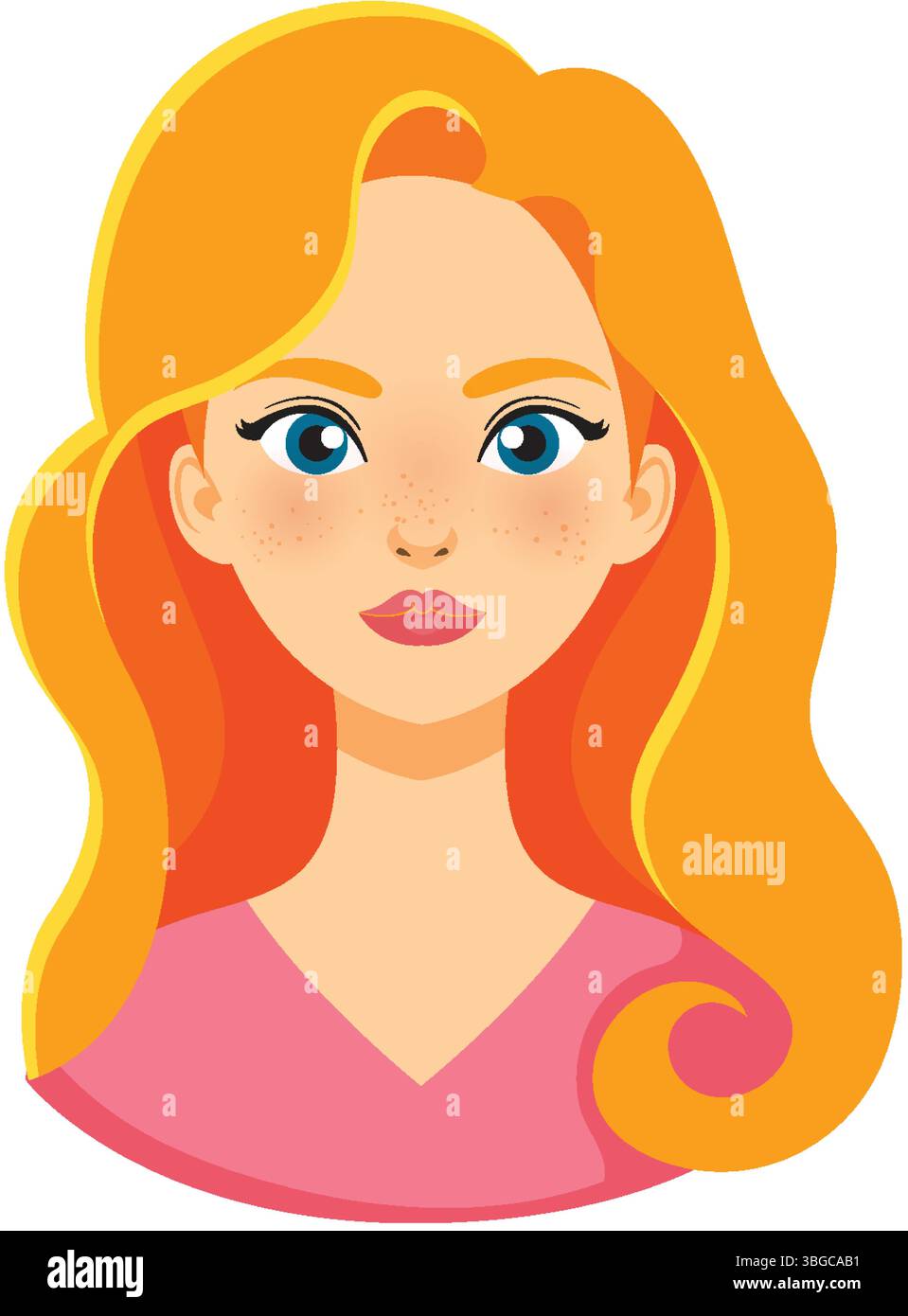 Simplicity young red hair woman Cut Out Stock Images & Pictures - Alamy