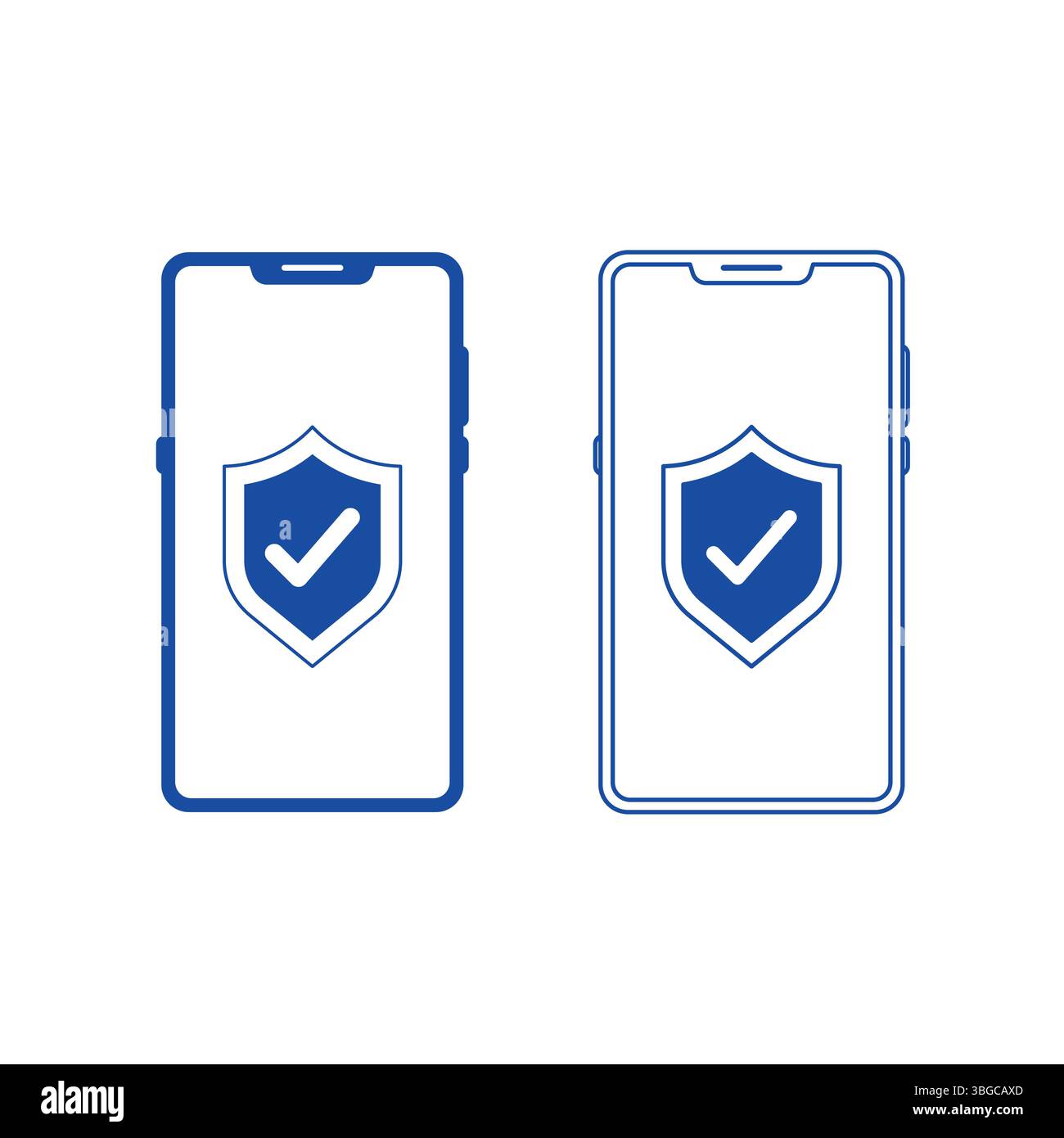 Mobile Security Checkmark Icon Illustration Stock Vector Image & Art - Alamy