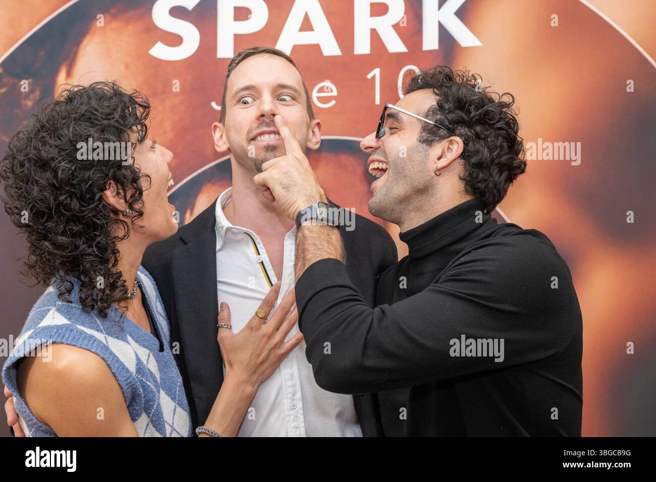 Actor Vico Ortiz, Director Nicholas Giuricich, Actor Danell Leyva attend Los Angeles Release ...