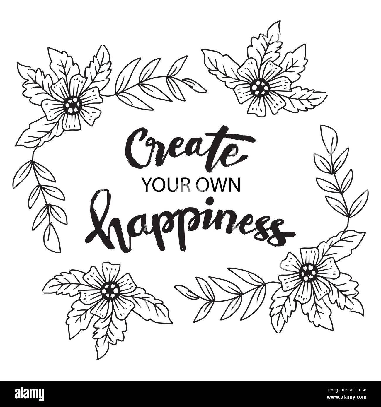 Create your own happiness Stock Vector Images - Alamy