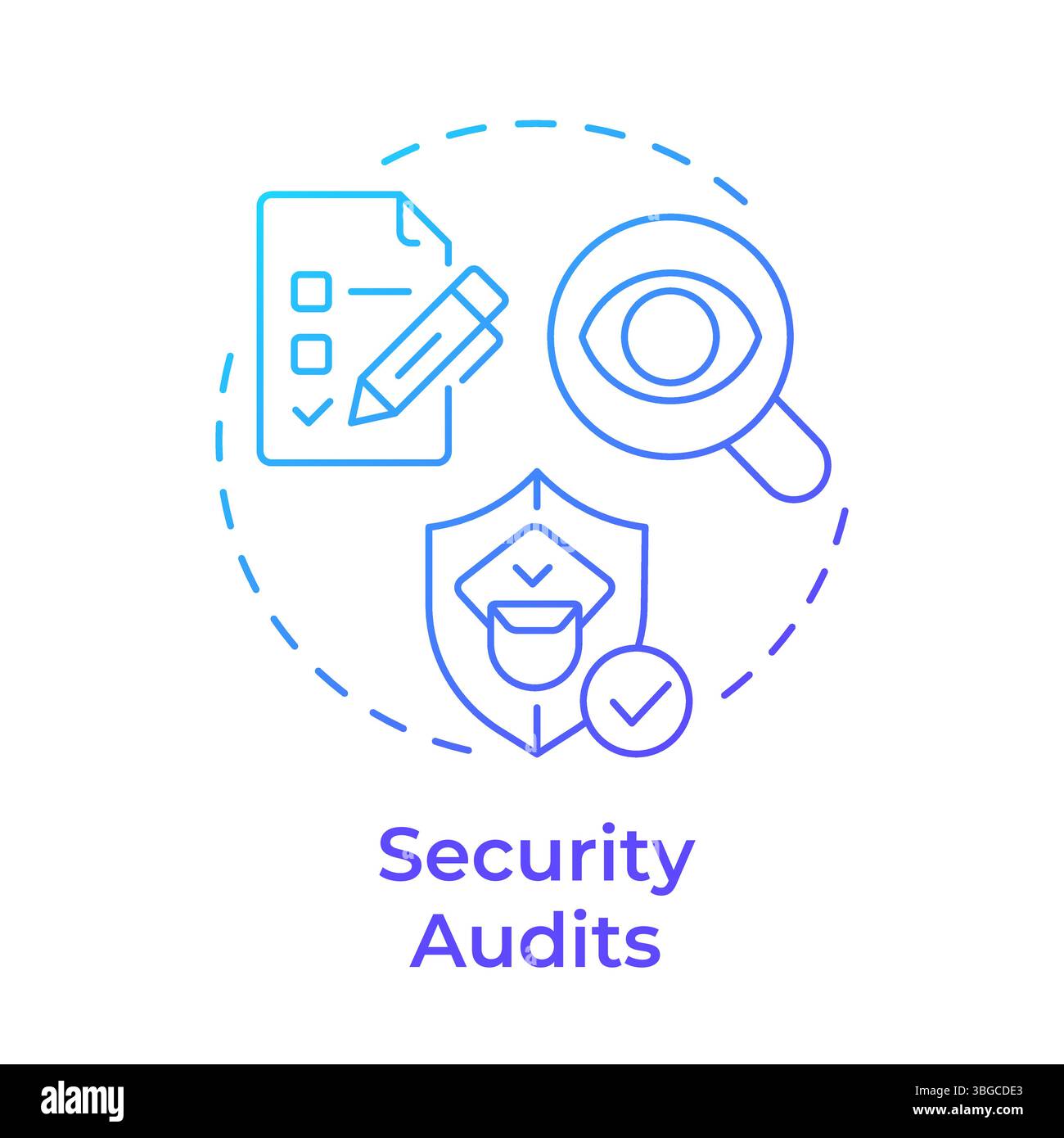 Security audits blue gradient concept icon Stock Vector Image & Art - Alamy