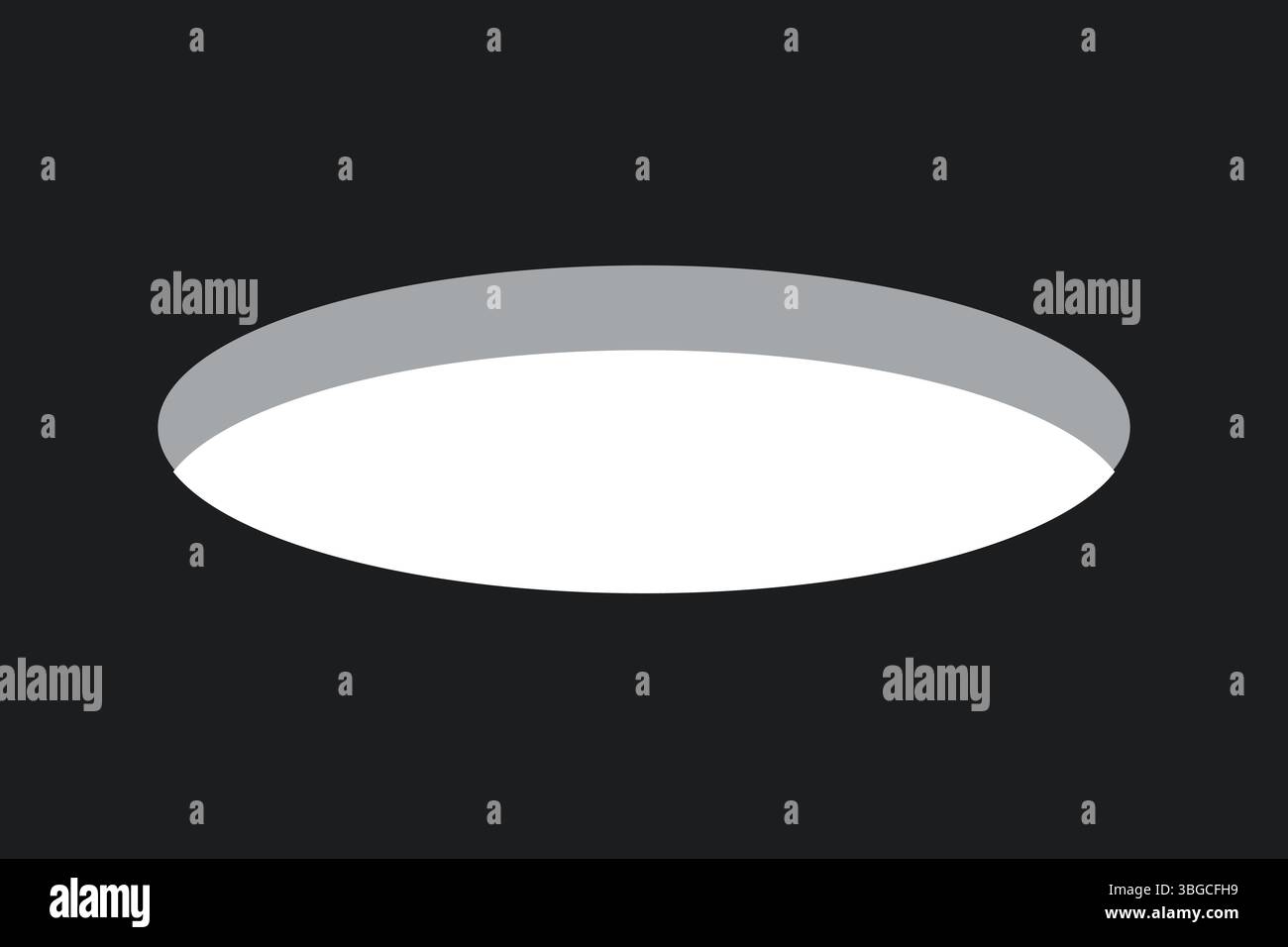 Golf field hole for ball. Rabbit or mouse round hole in ground. 3d ...