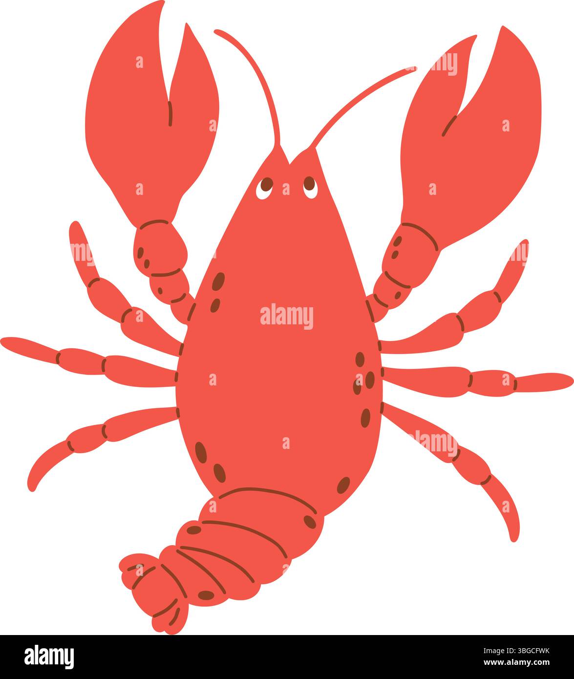 Cancer. Cute red animal Hand drawing. Vector illustration Stock Vector ...