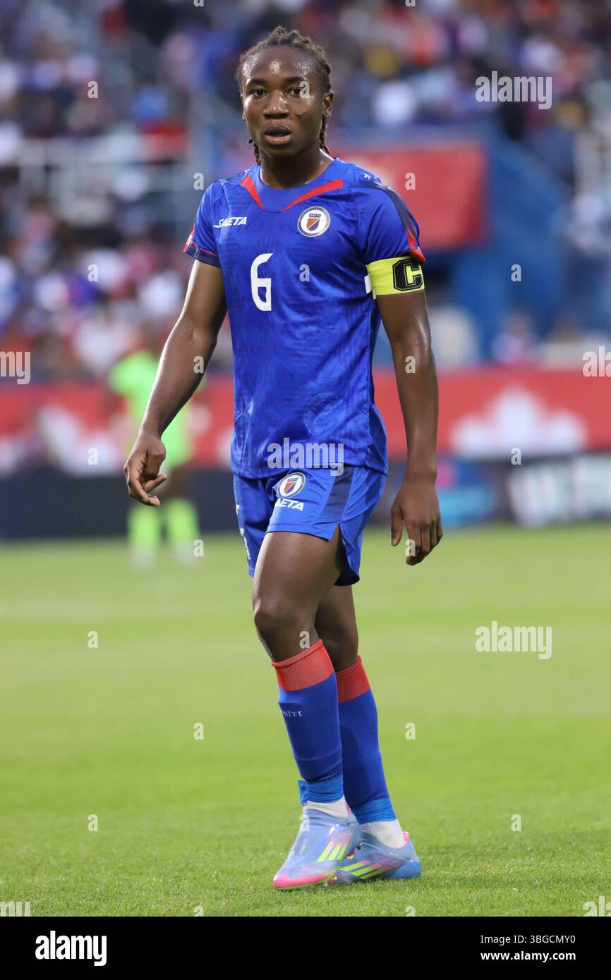 Montreal, Canada. 03rd June, 2025. Melchie Dumornay #6 of Haiti runs during the Women's ...