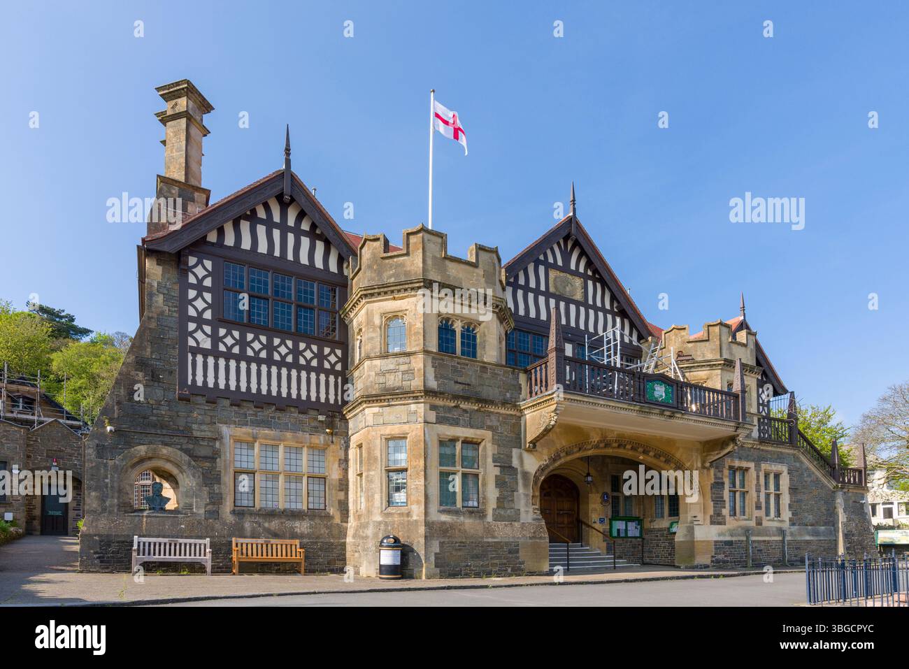 Lynton Town Hall, Exmoor National Park, Devon, England Stock Photo - Alamy