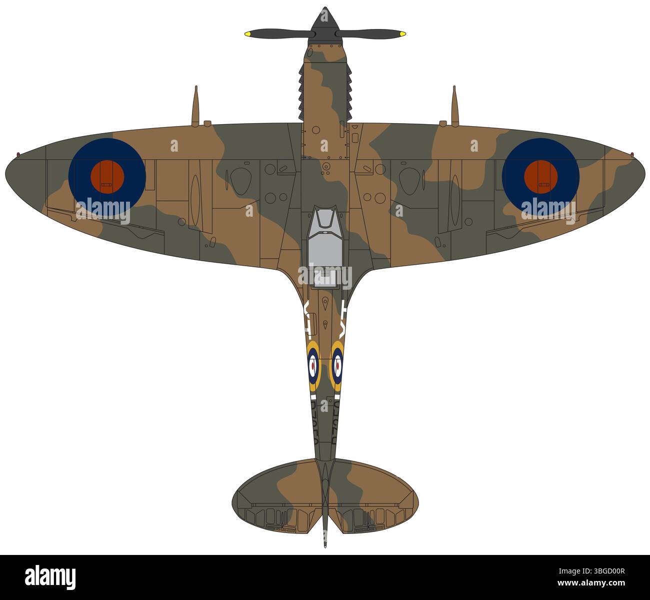 Supermarine Spitfire Mk.V illustration Stock Photo - Alamy