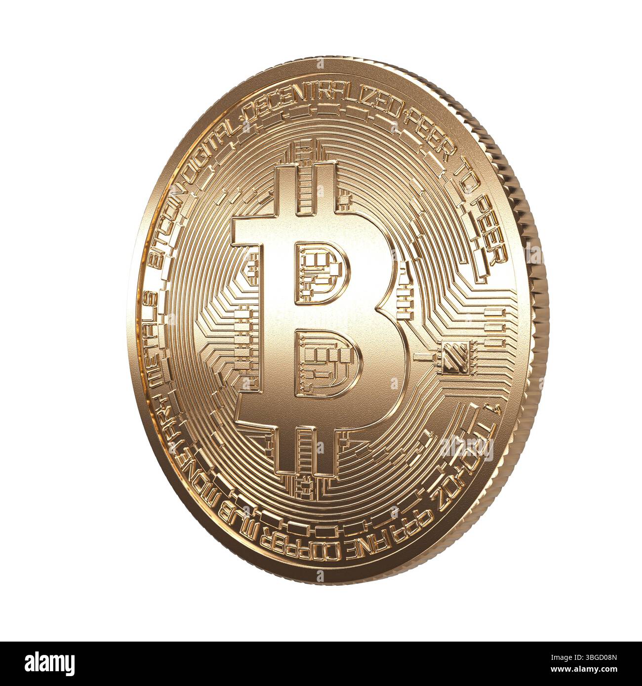 Gold bitcoin crypto currency on Cut Out Stock Images & Pictures - Alamy