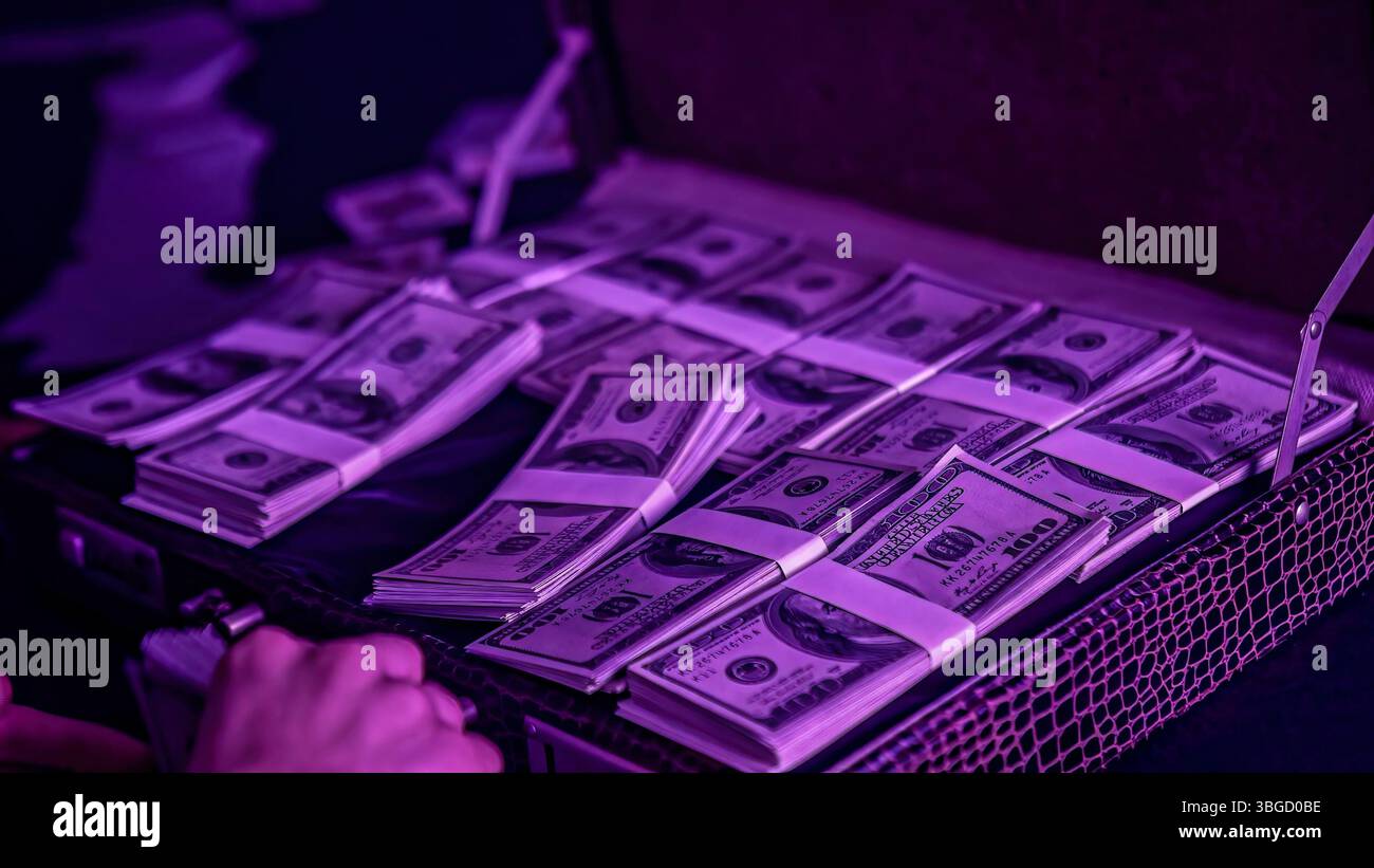 Briefcase full american dollars money hi-res stock photography and ...