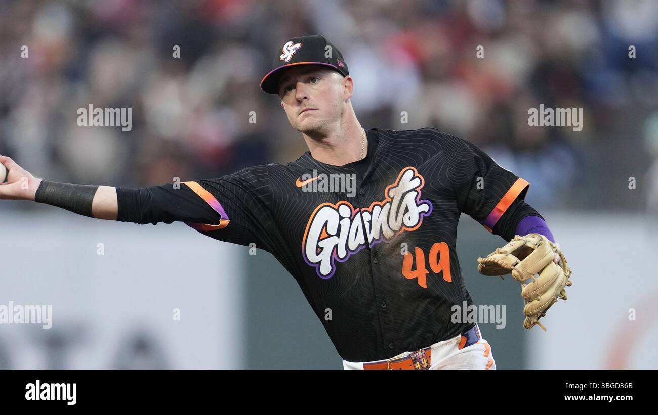 San Francisco Giants second baseman Tyler Fitzgerald against the San ...