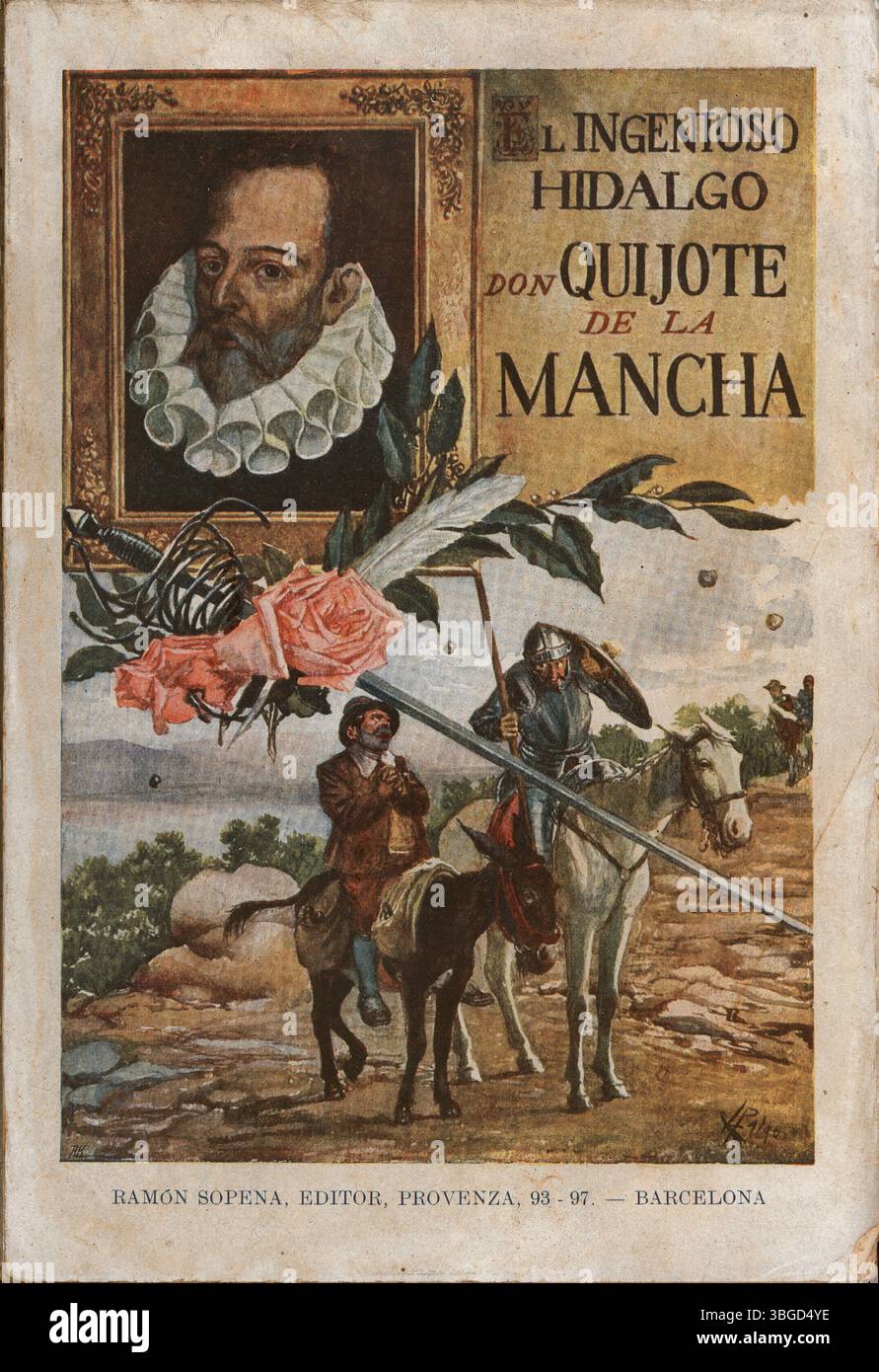 Portada de la novela "El ingenioso hidalgo Don Quijote de la Mancha ...