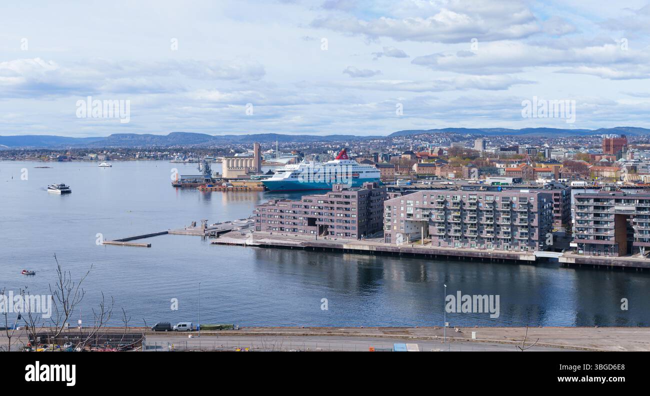 Oslo, Norway - City view with new Bjørvika masterplan housing ...