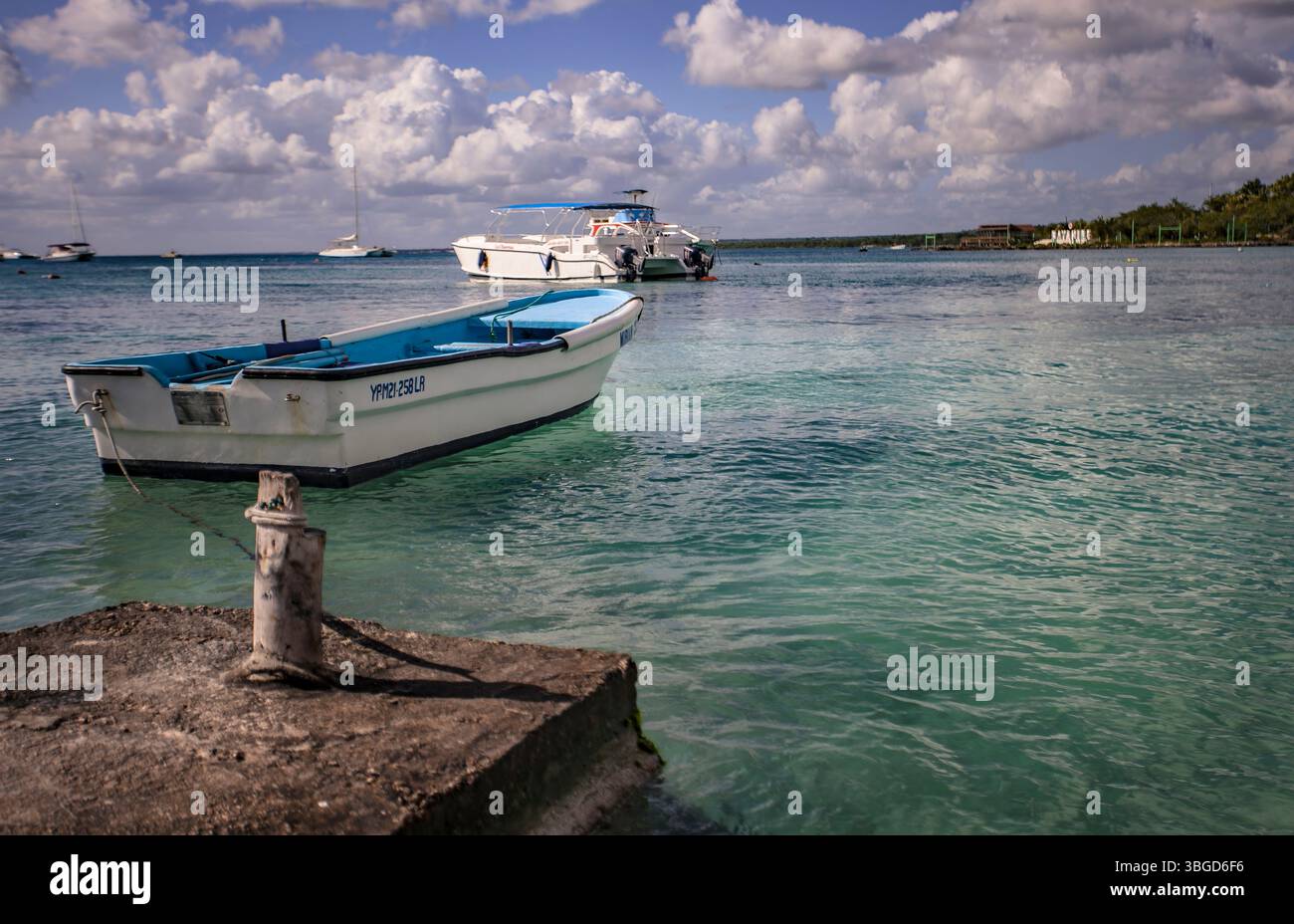 Bayahibe, Dominican Republic 1 January 2025: Tranquil scene of a small ...