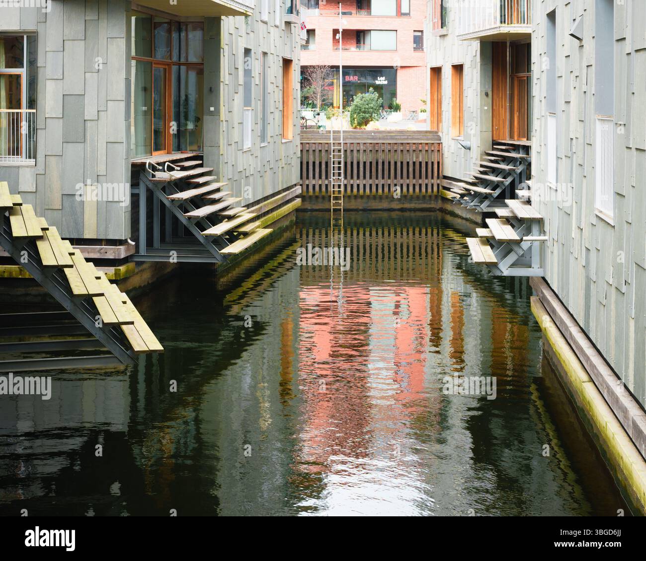 Oslo, Norway - Housing in Bispevika by Vandkunsten Architects, steps ...