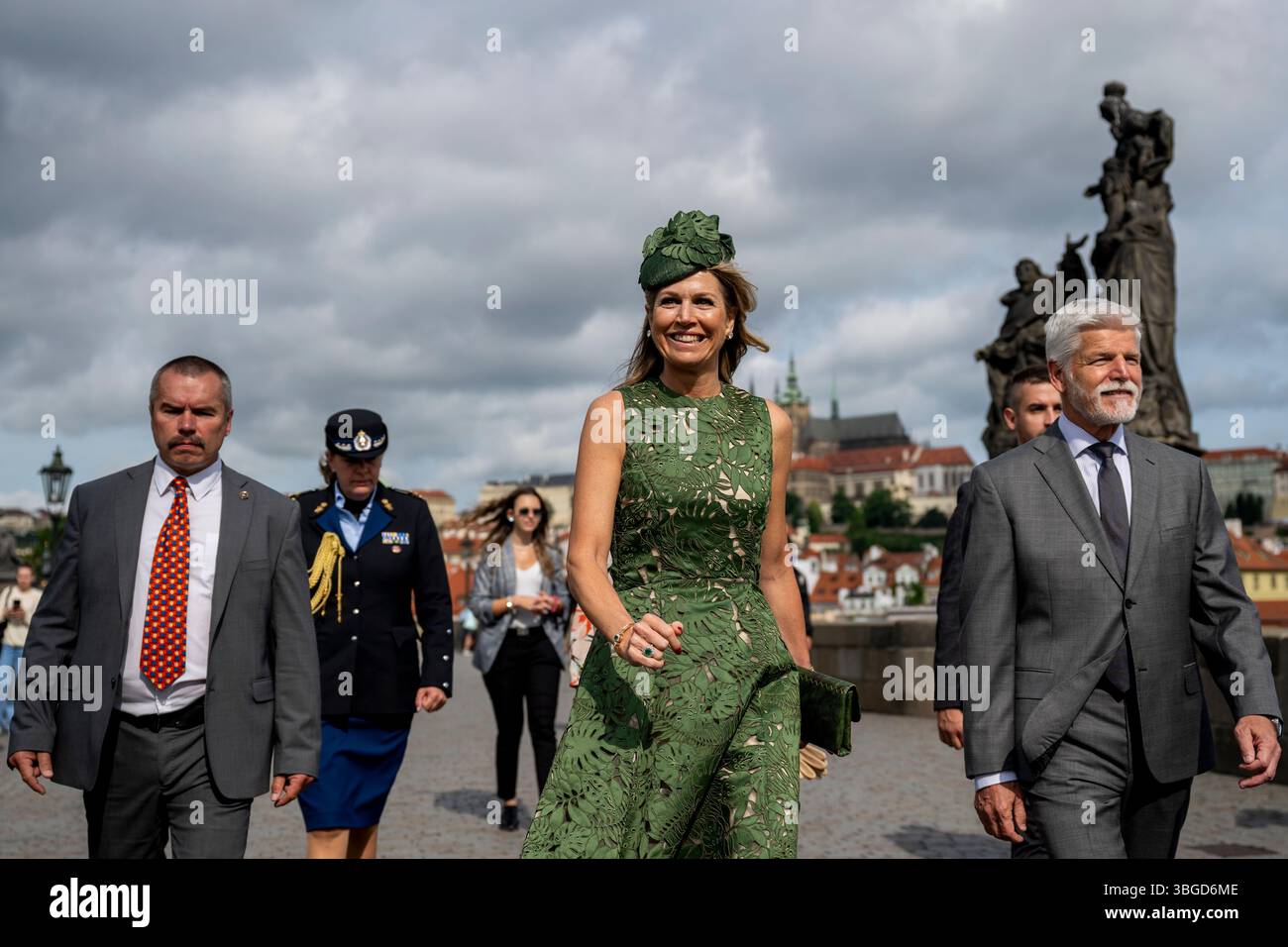 Prague, Czech Republic. 05th June, 2025. Dutch Queen Maxima, center ...